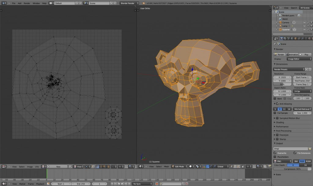 Modeling guide for 3D color printing in Blender